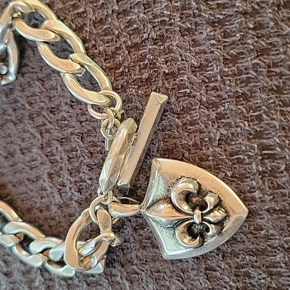Stigma | Accessories | Stigma Curb Chain Fleurdelis Shield Braclet ...